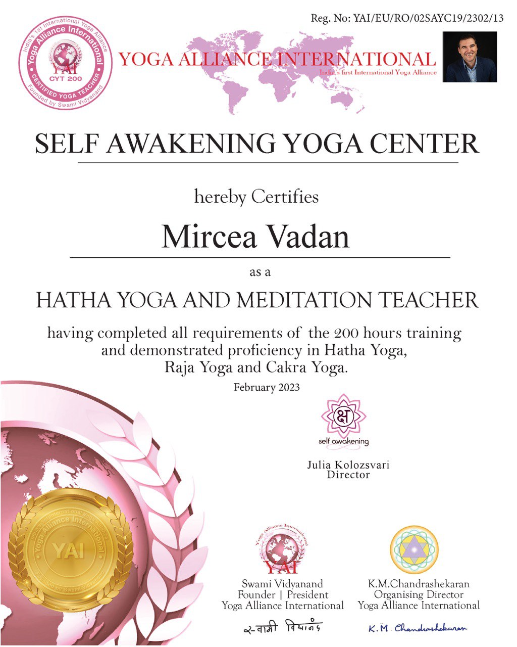 CURS DE FORMARE DE INSTRUCTORI INTERNAȚIONALI DE YOGA – Selfawakening